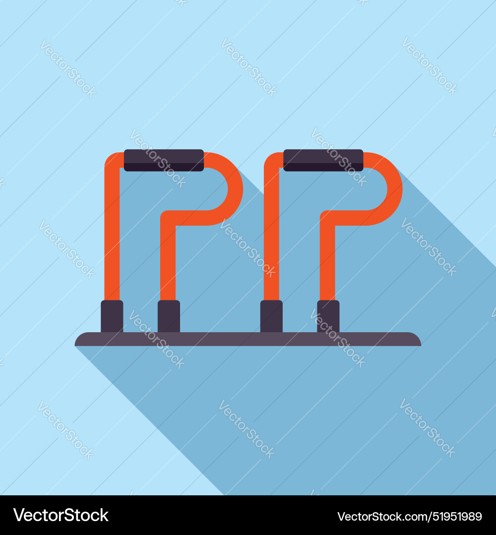 Parallel bars with soft handles for push ups is Vector Image