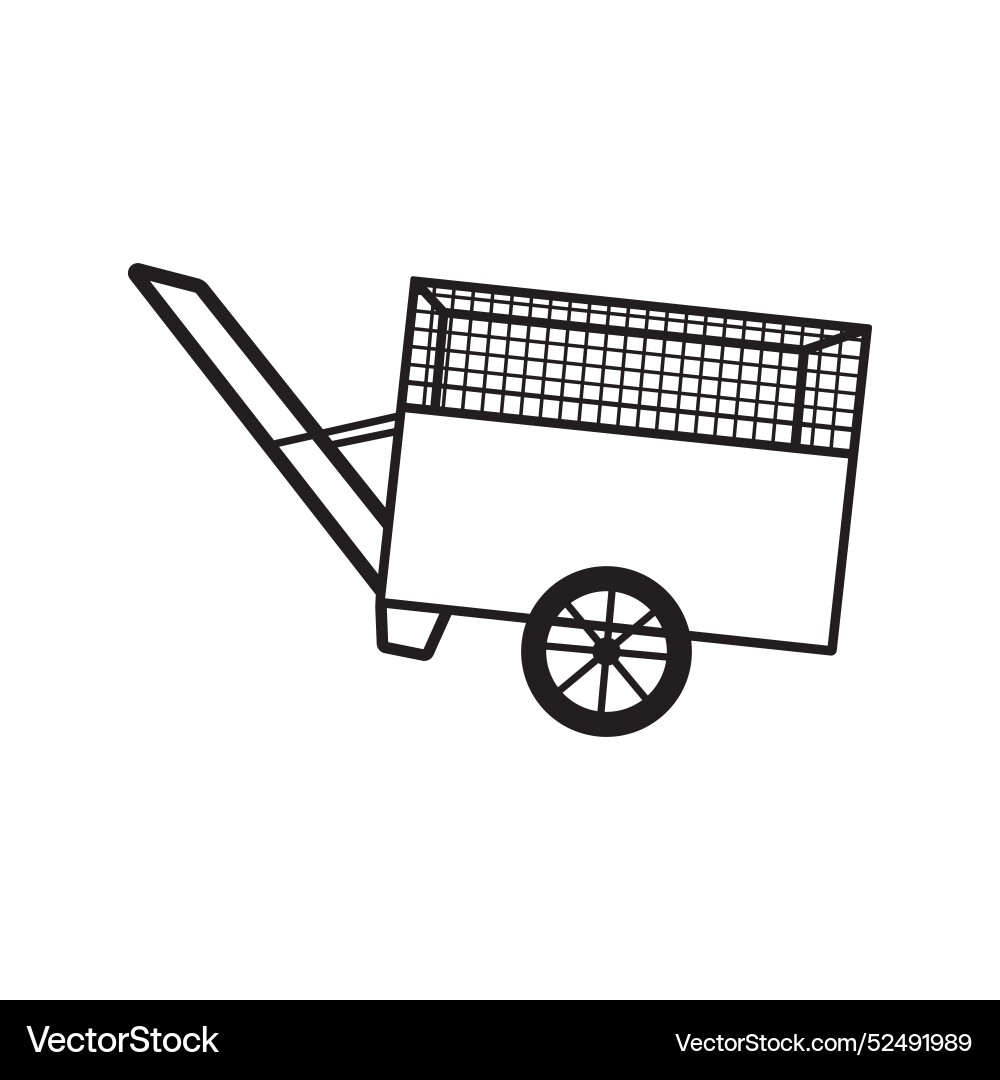 Trash cart icon design Royalty Free Vector Image