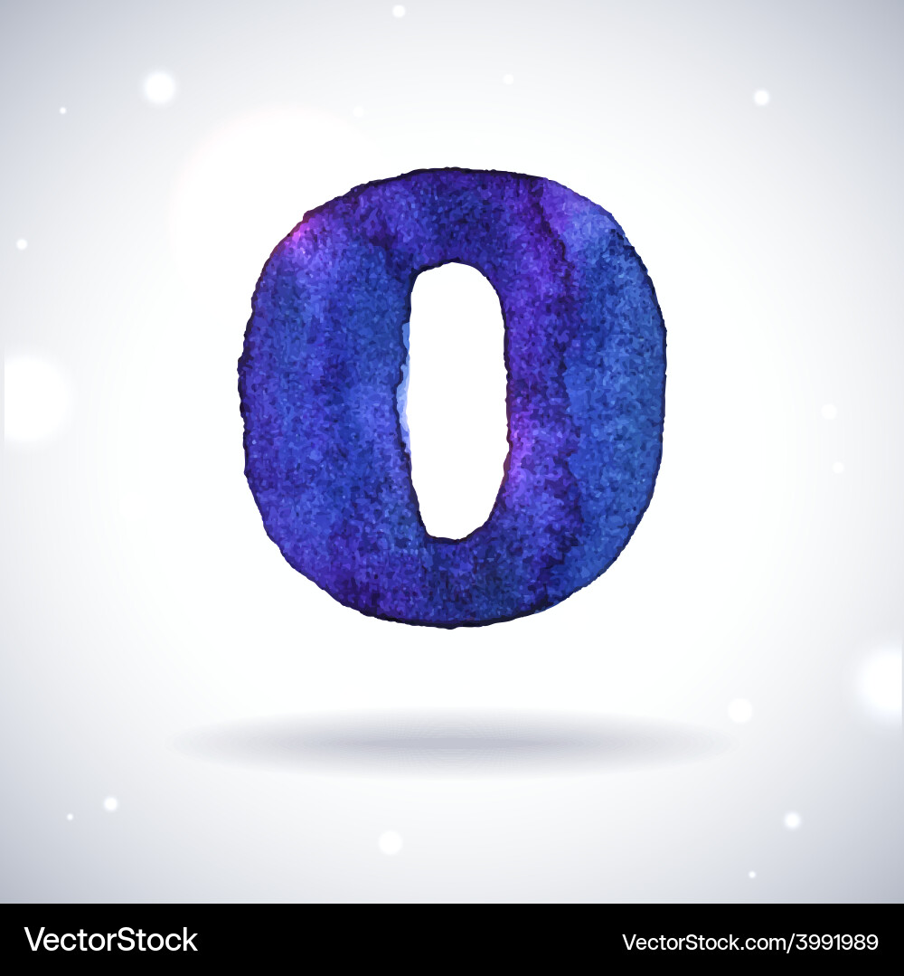 Watercolor letter o Royalty Free Vector Image - VectorStock