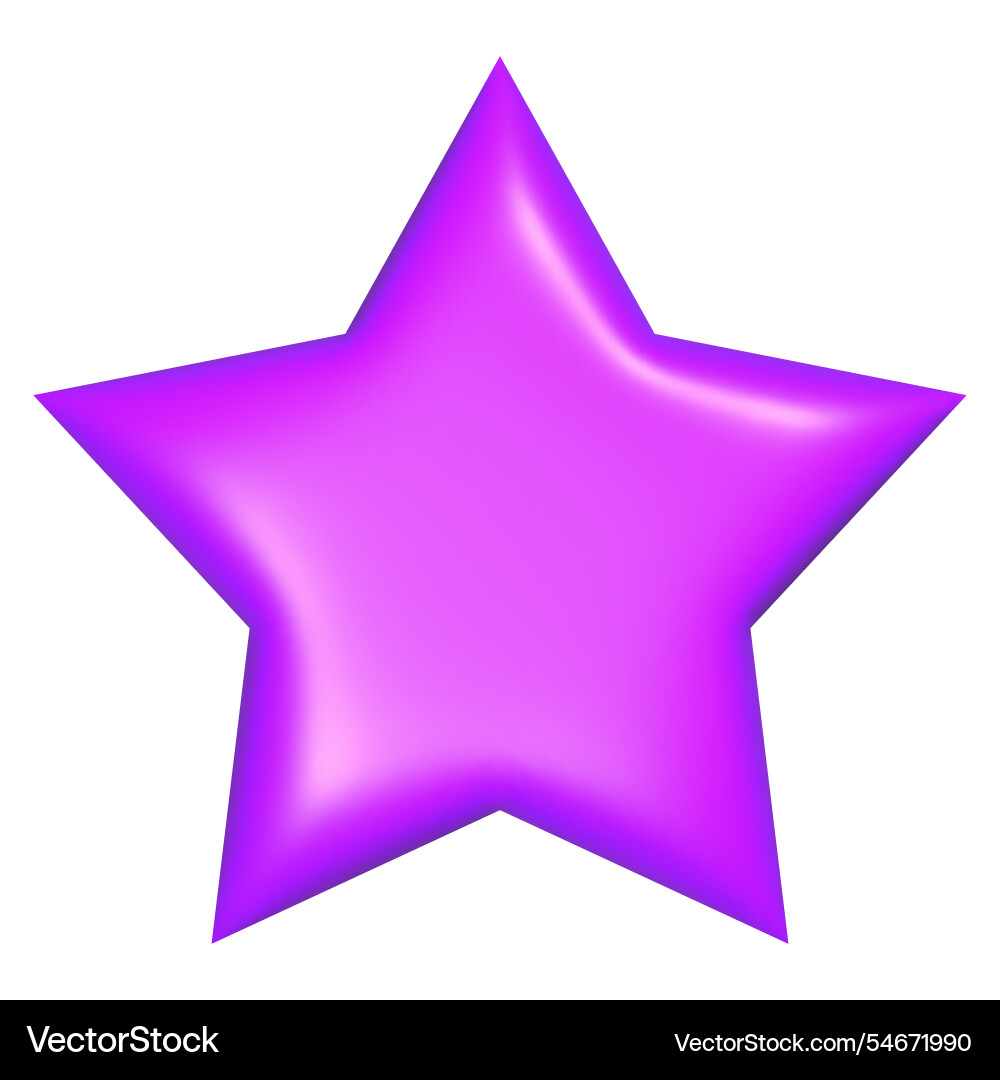 A purple star with shiny smooth surface Royalty Free Vector