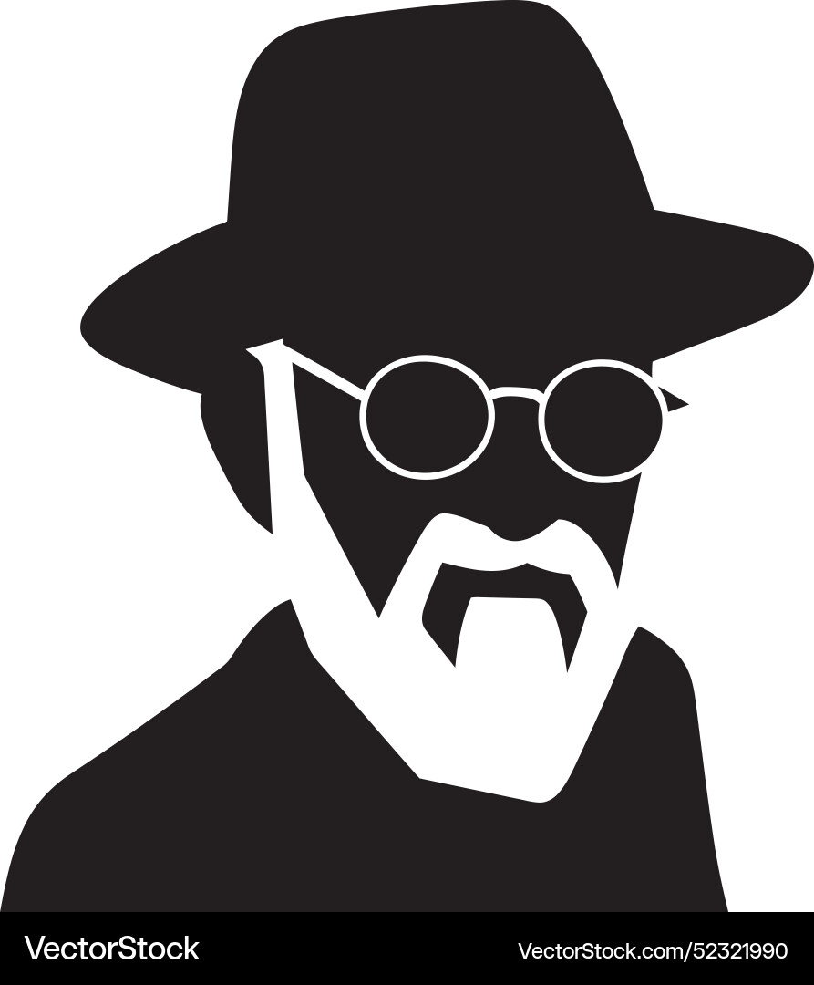 Abstracted masculine identity man in blackshaping Vector Image