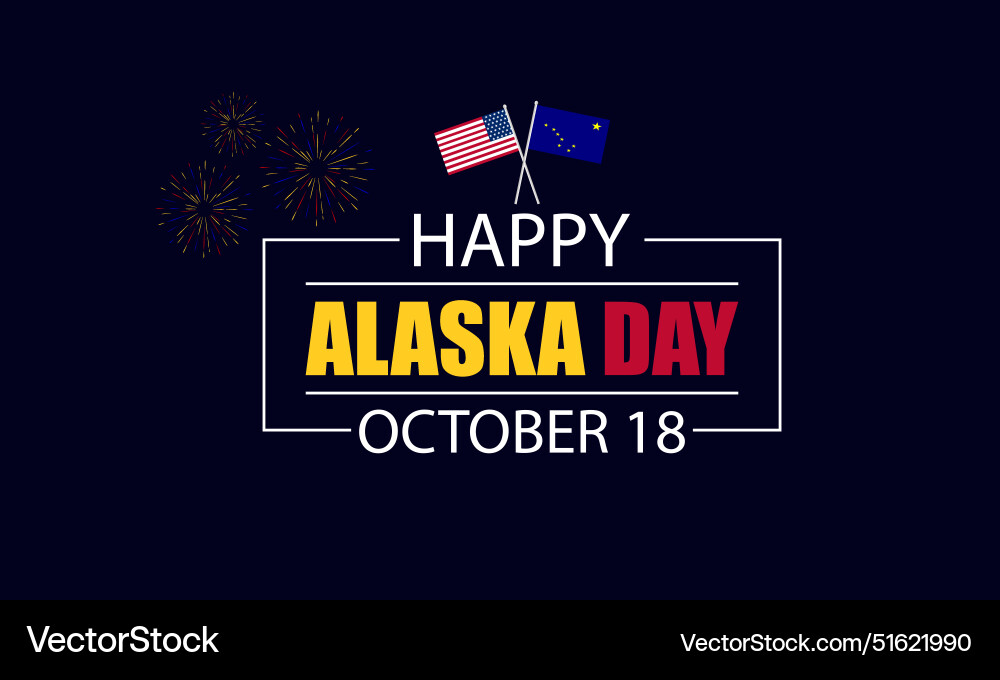 Alaska day flag design bringing smiles and joy Vector Image