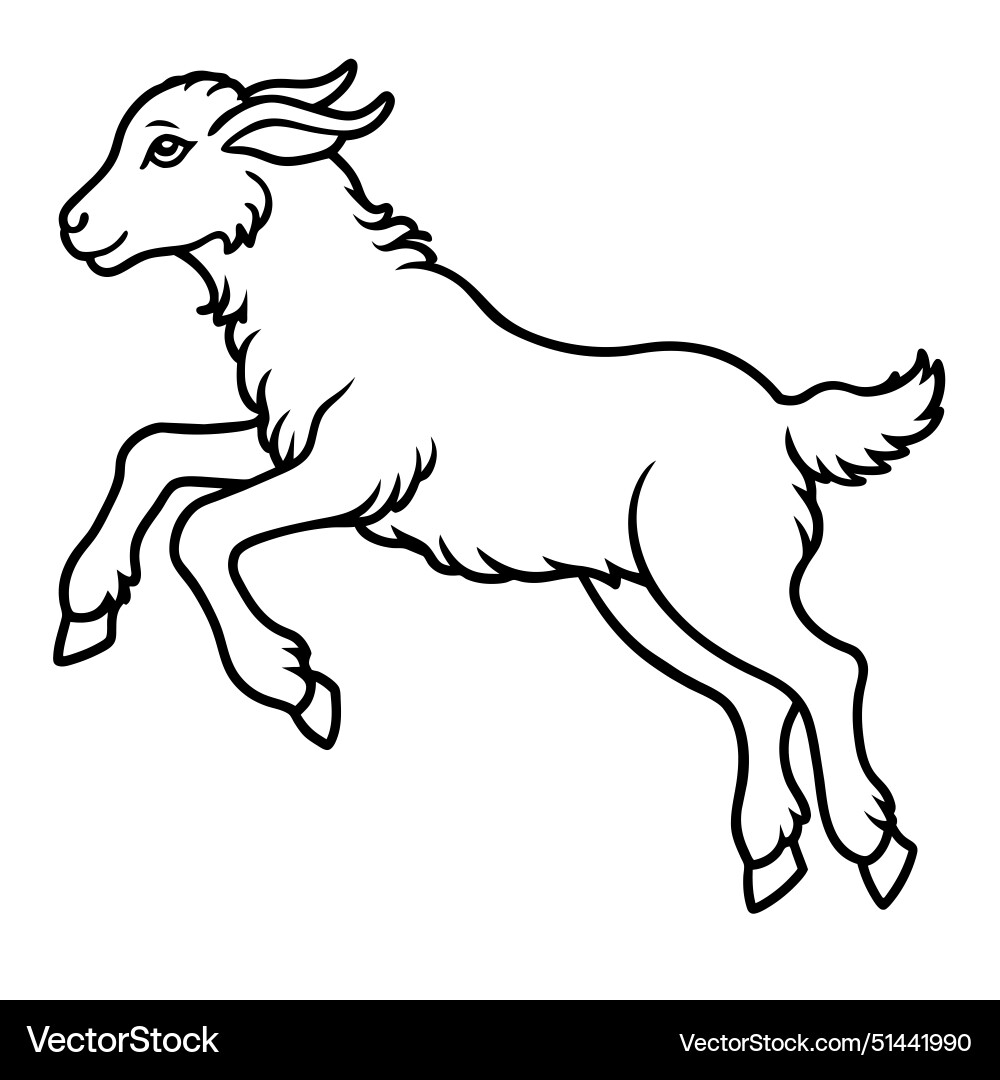 Angora goat jumps icon Royalty Free Vector Image