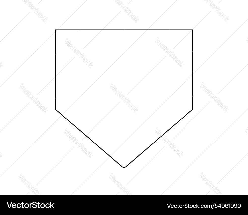 Baseball home plate icon template Royalty Free Vector Image