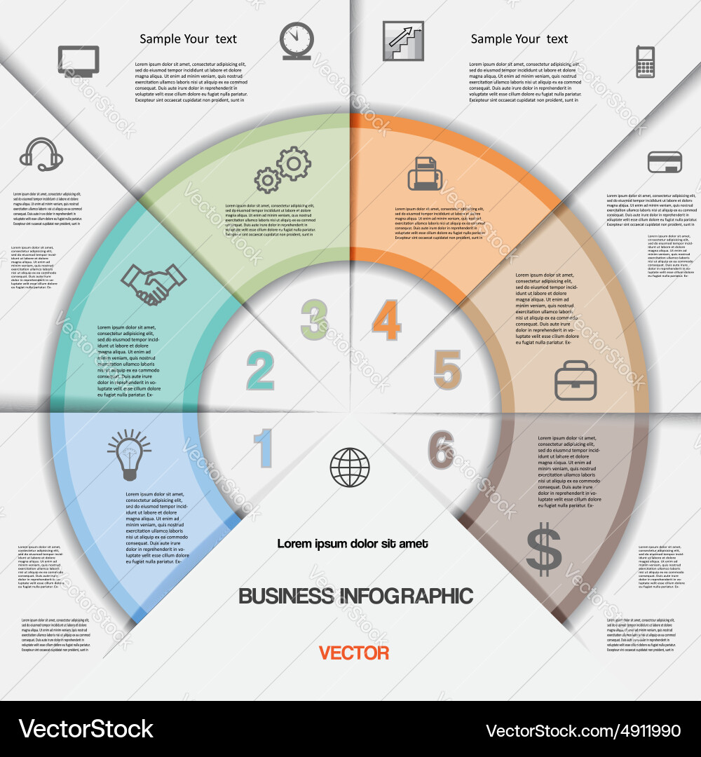 Business infographic for success project Vector Image
