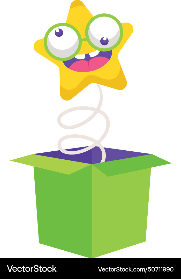 Fools day box crazy Royalty Free Vector Image - VectorStock