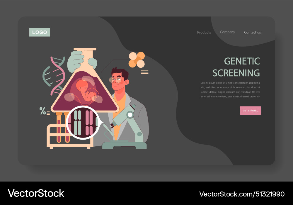 Genetic screening concept Royalty Free Vector Image