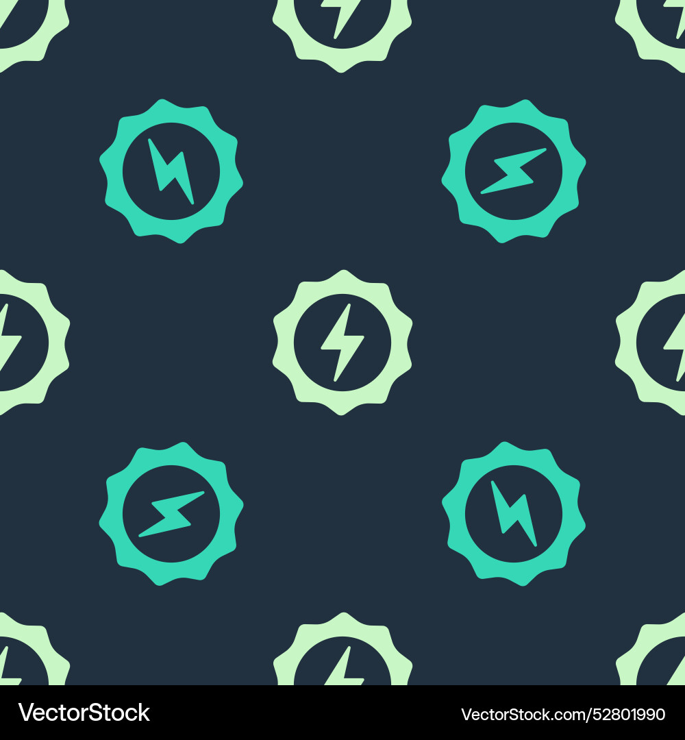 Green and beige lightning bolt icon isolated Vector Image