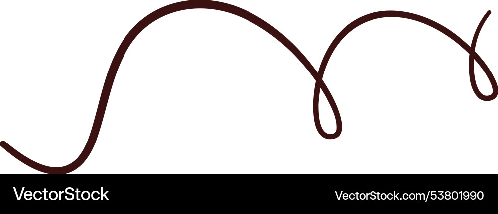 Handdrawn abstract curve line Royalty Free Vector Image