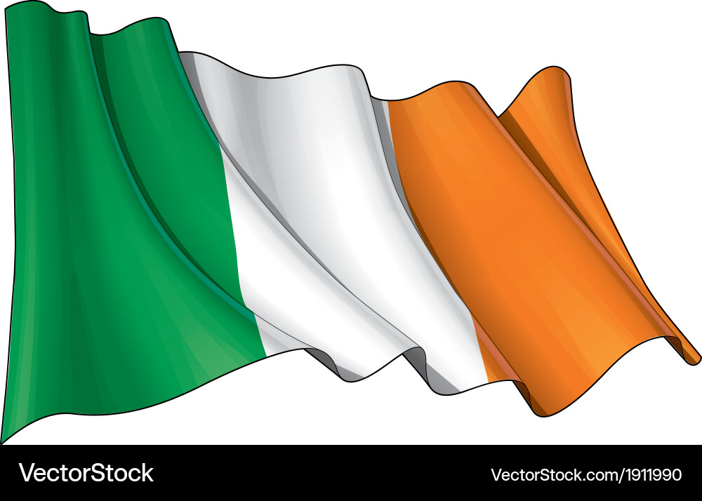Ireland flag Royalty Free Vector Image - VectorStock