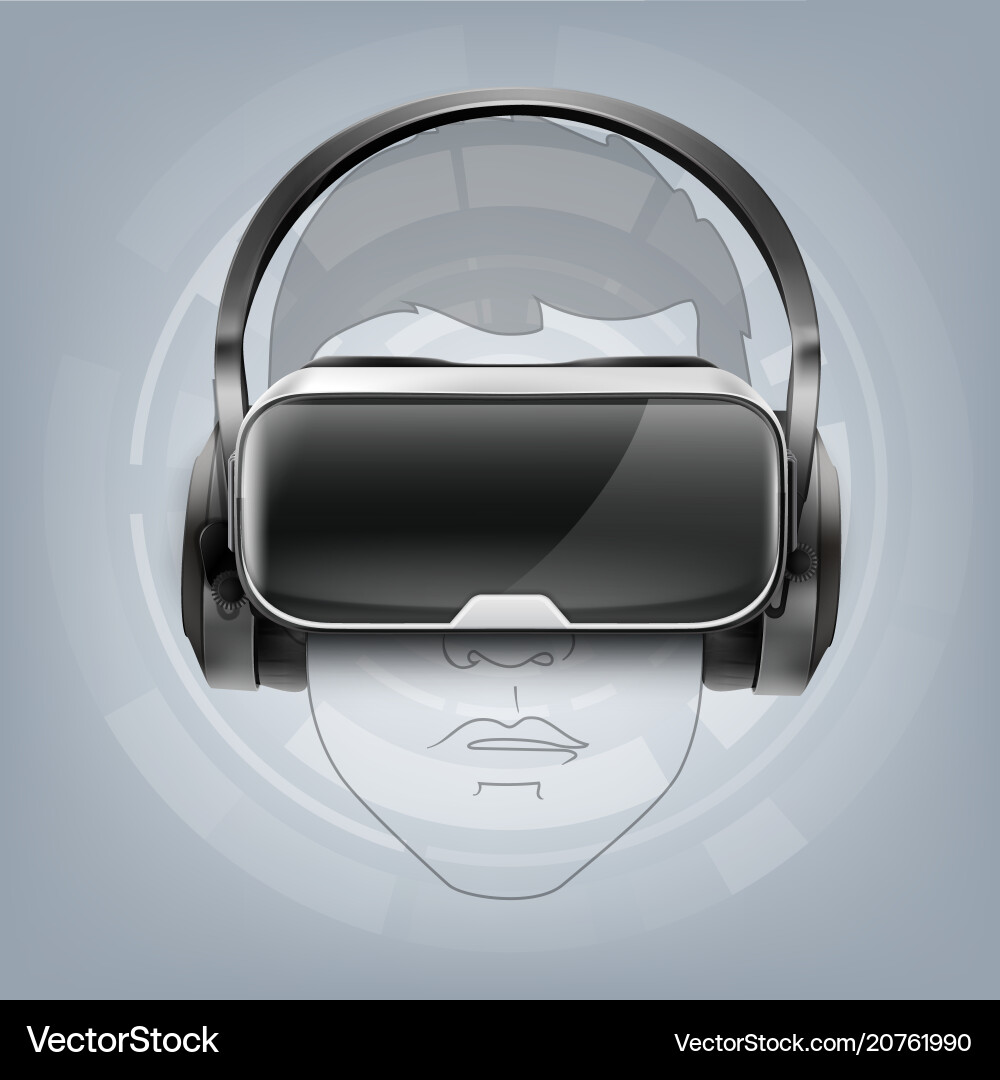 Optical head-mounted display Royalty Free Vector Image