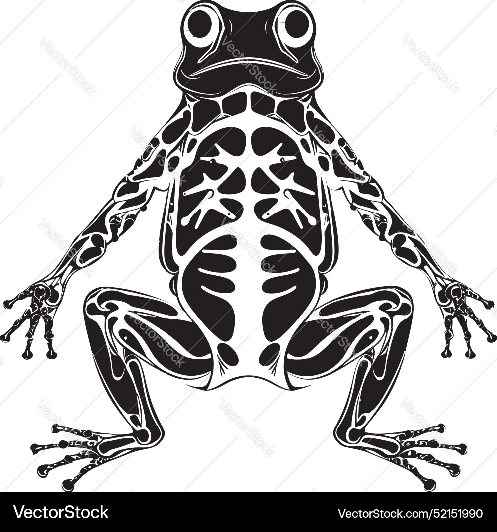Phantom frolic skeleton frog logo design icon Vector Image