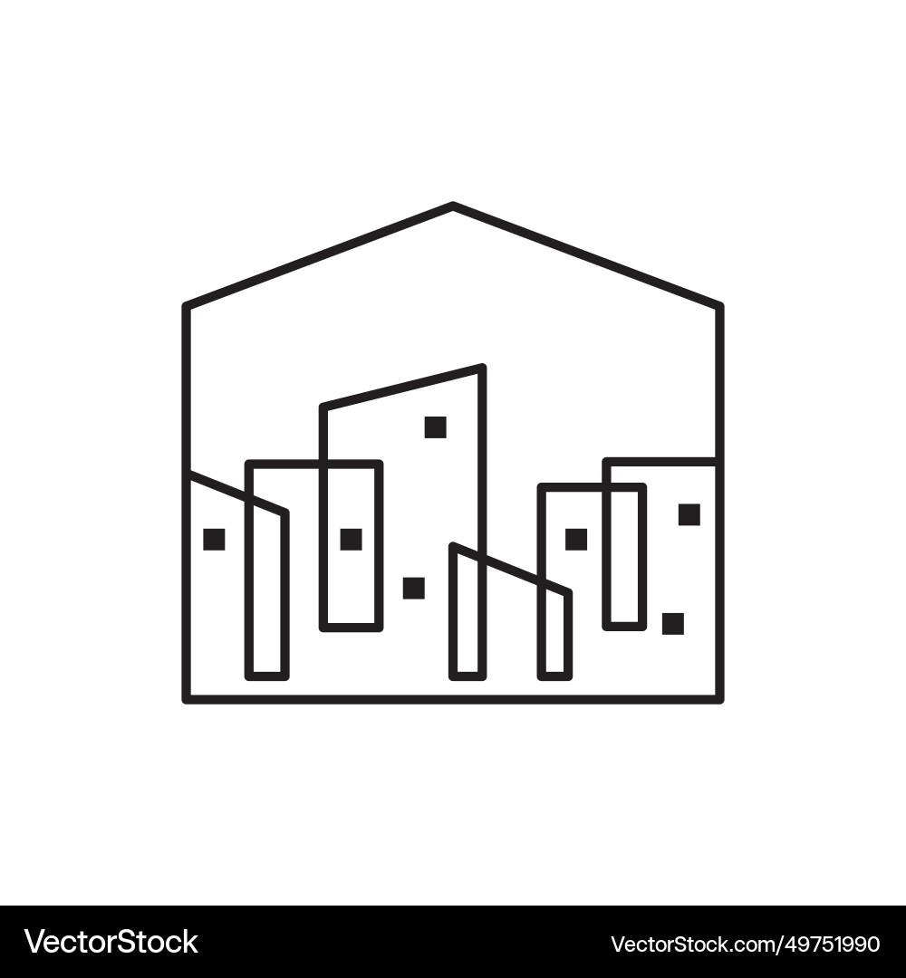 Structure construction logo design icon Royalty Free Vector