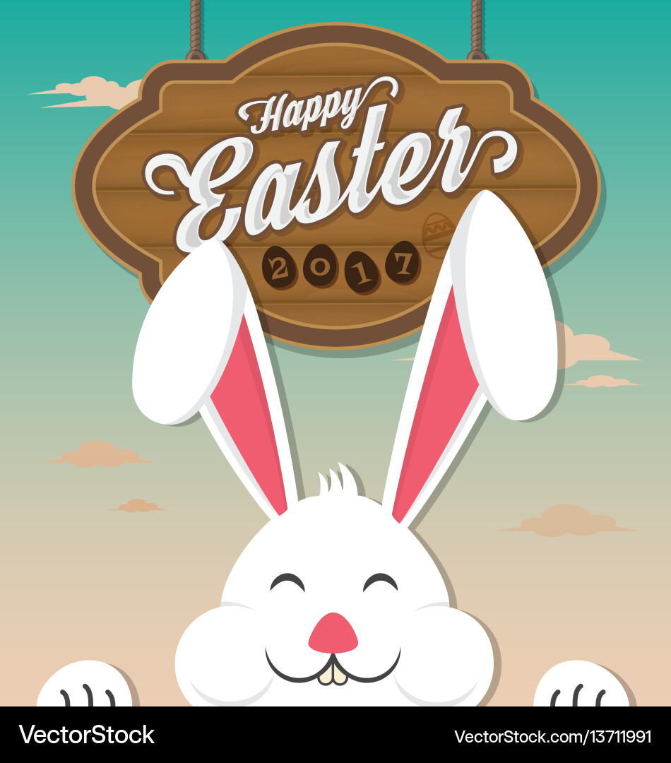 Happy easter 2017 Royalty Free Vector Image - VectorStock