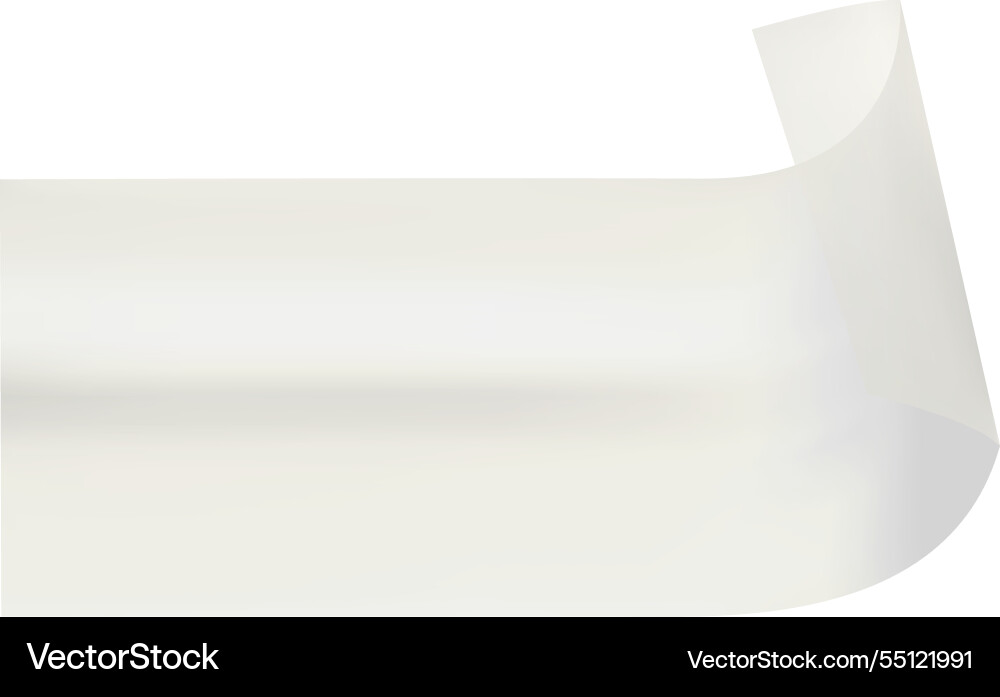 Realistic transparent adhesive tape curling Vector Image