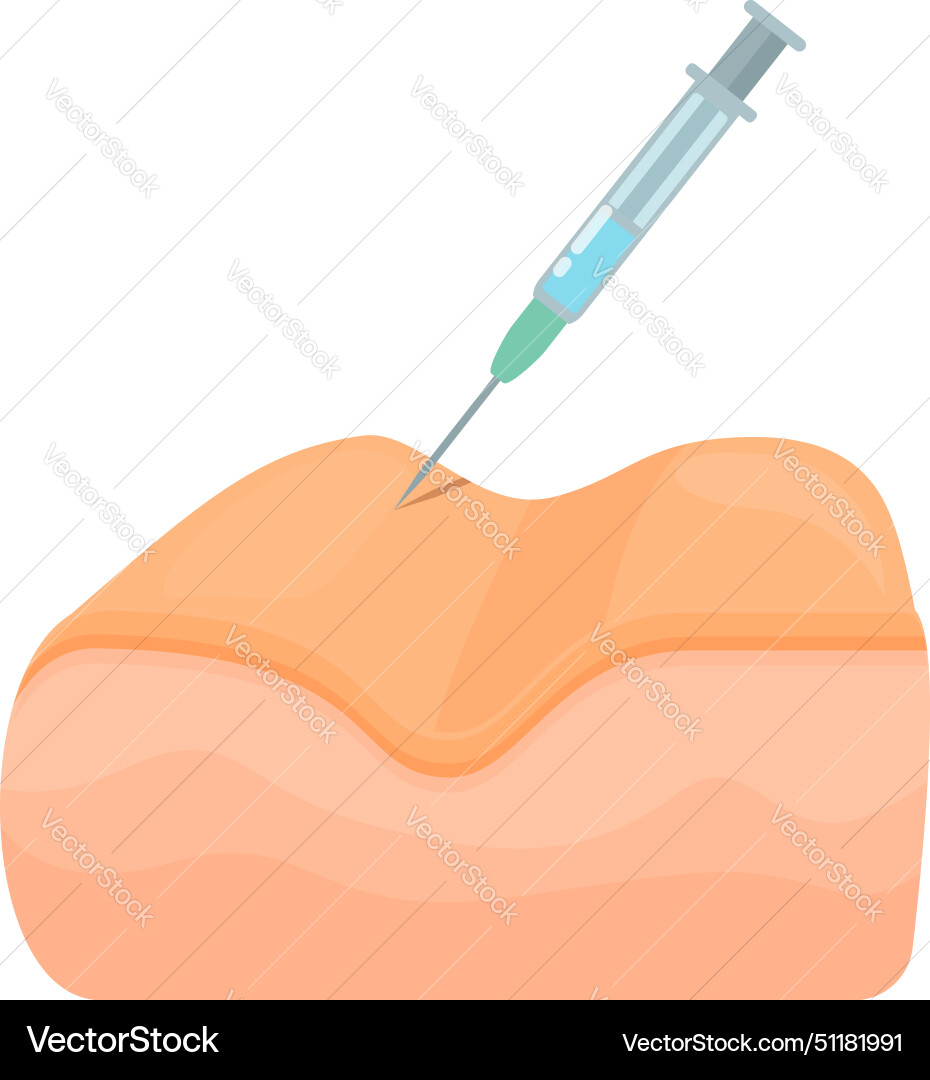 Skin botox injection icon cartoon therapy Vector Image