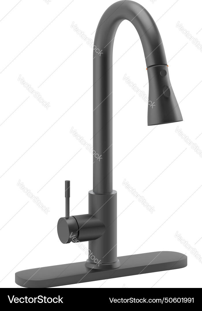 Stainless steel faucet Royalty Free Vector Image