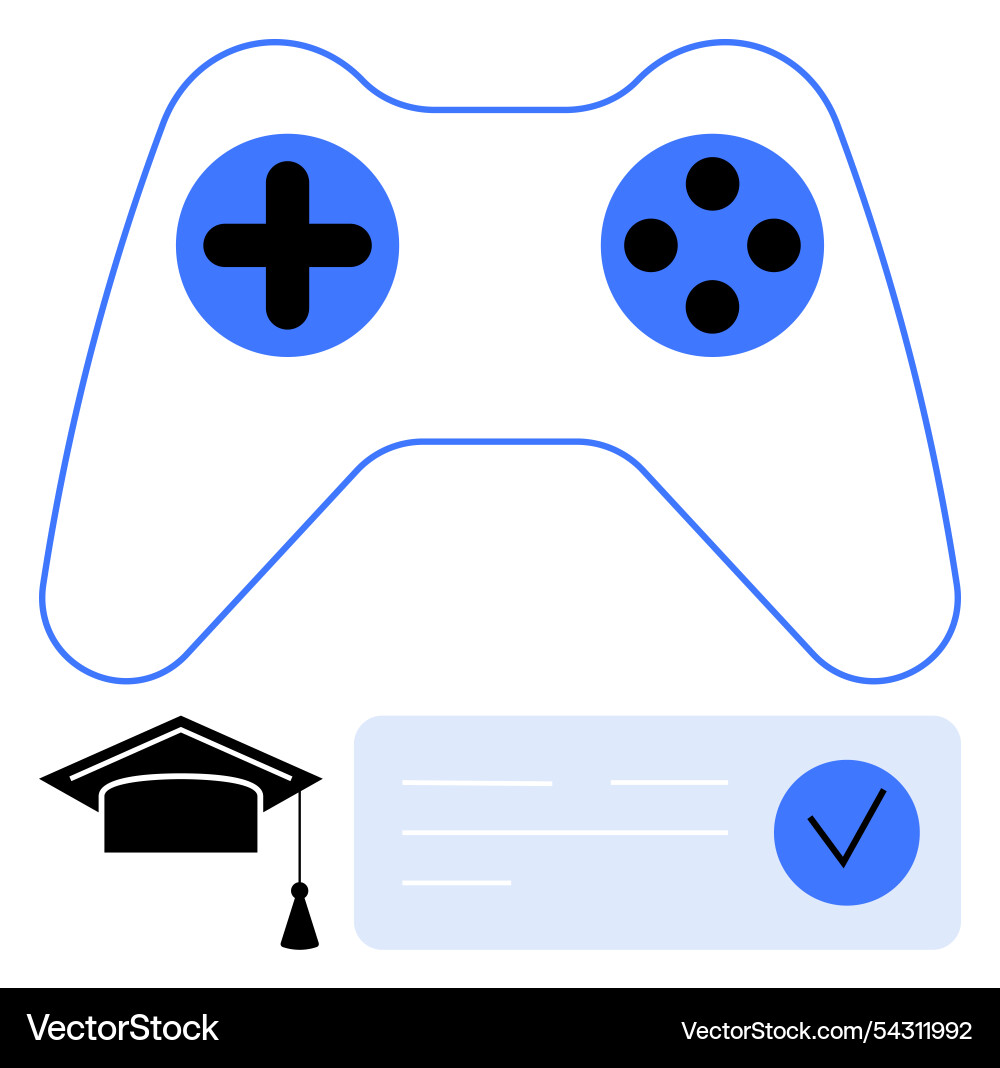 Gamification in education concept with game Vector Image