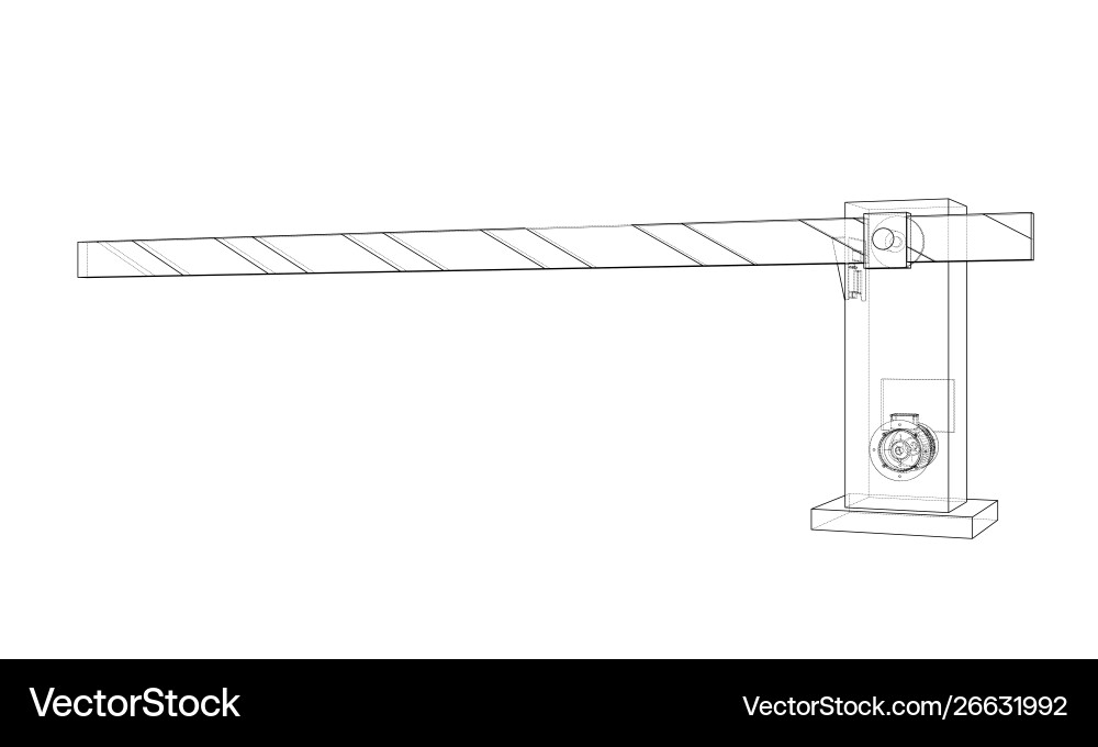 Outline barrier gate Royalty Free Vector Image