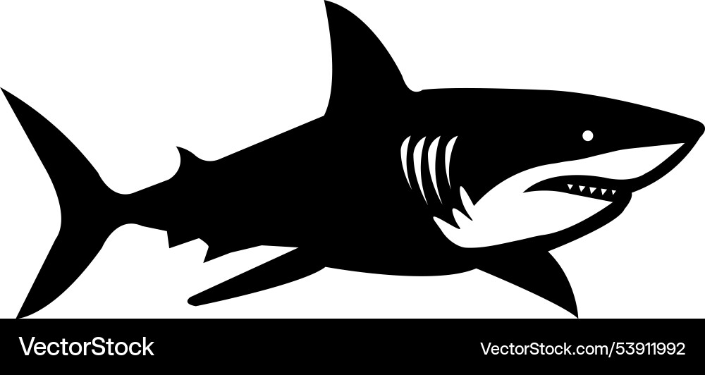 Shark icon art Royalty Free Vector Image - VectorStock