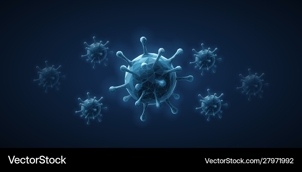Virus abstract 3d viral microbe isolated Vector Image