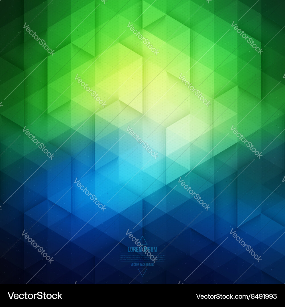 Abstract geometric technological blue and green Vector Image