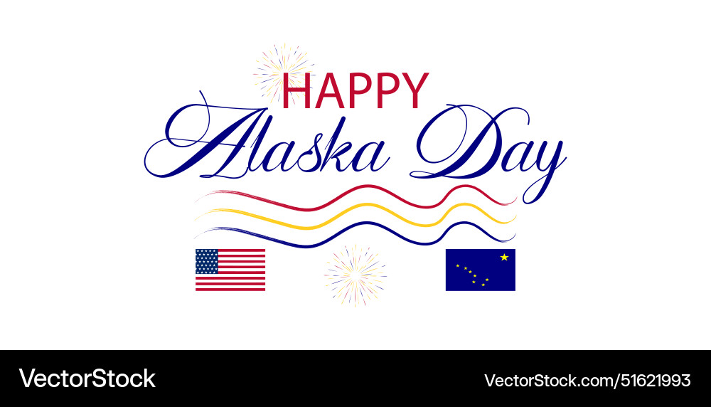 Celebrate alaska day with a joyful flag Royalty Free Vector