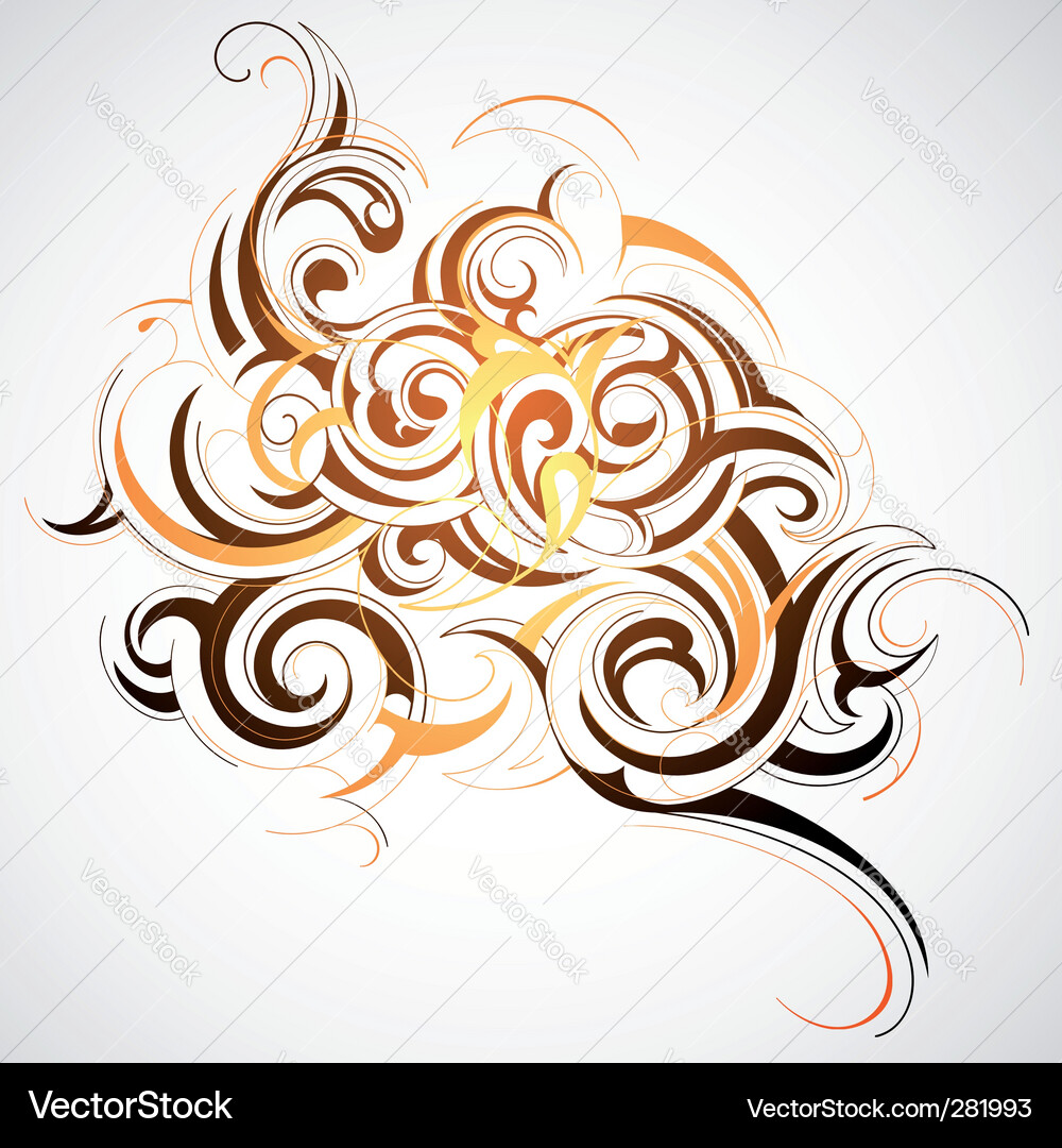 Floral and decorative design Royalty Free Vector Image