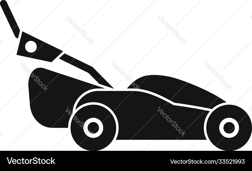 Grass lawn mower icon simple style Royalty Free Vector Image