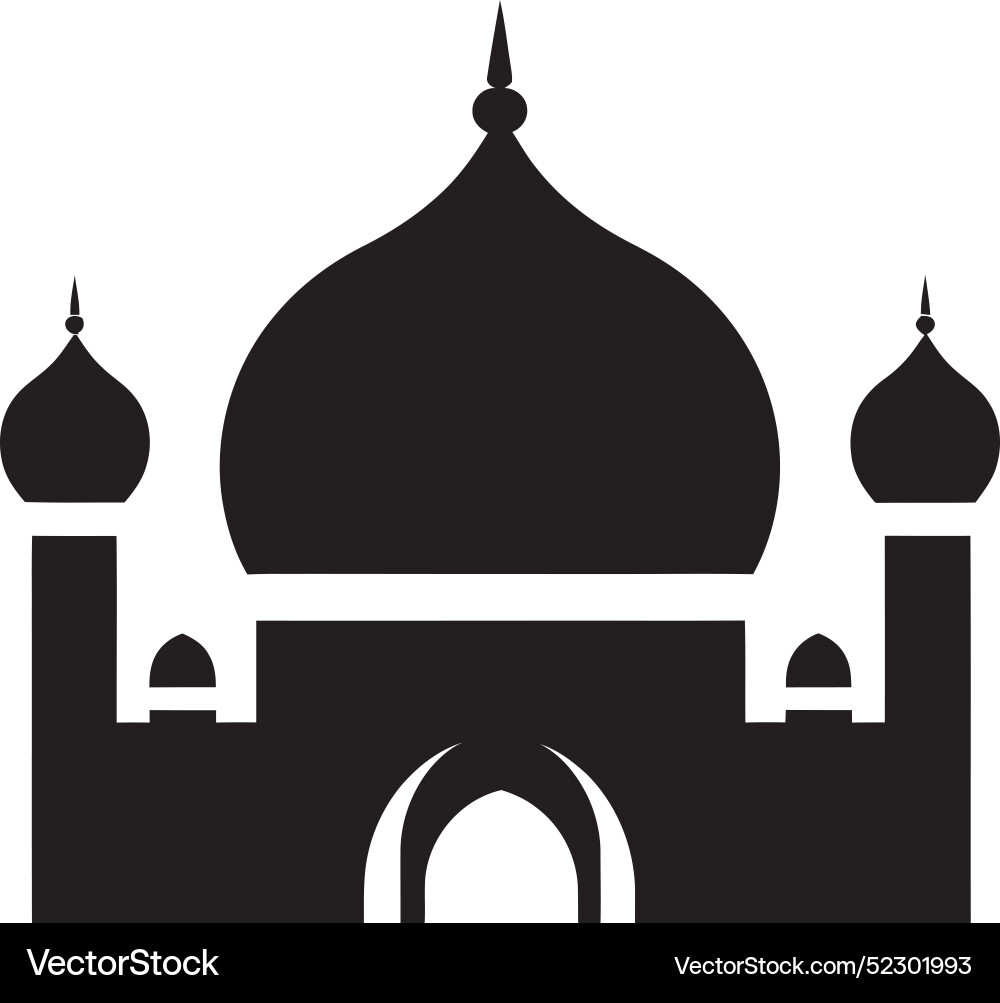 Modern interpretation black mosque graphicshadow Vector Image