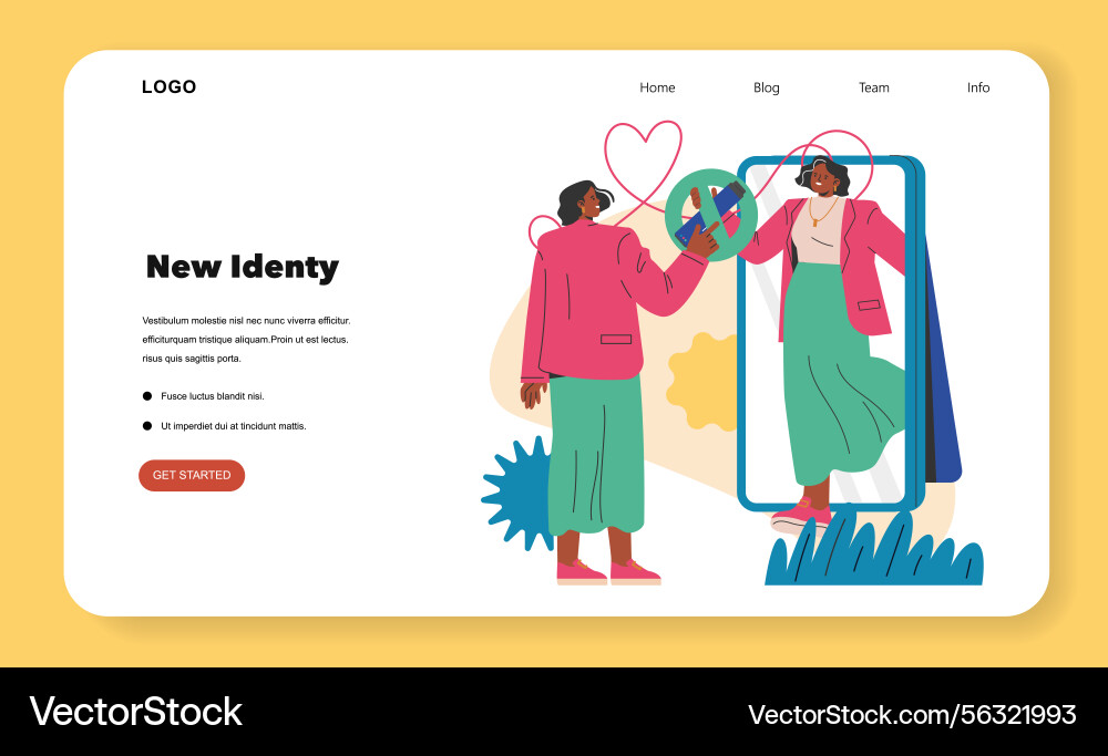 Self-Reflection & Change Royalty Free Vector Image