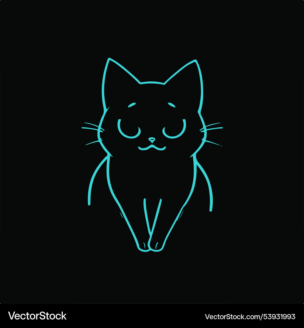 Simple cat Royalty Free Vector Image - VectorStock
