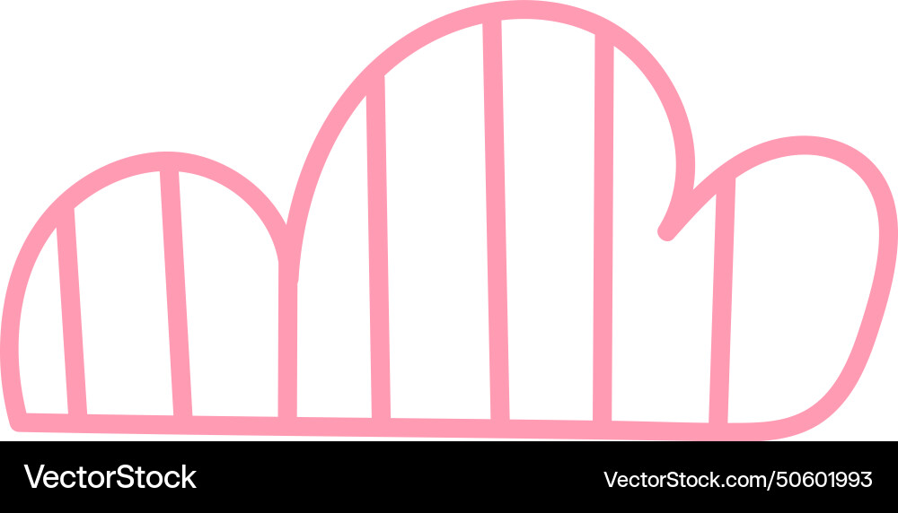 Sky cloud outline Royalty Free Vector Image - VectorStock