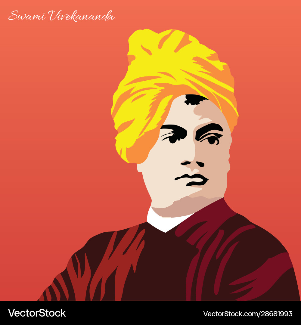 Swami vivekananda Royalty Free Vector Image - VectorStock