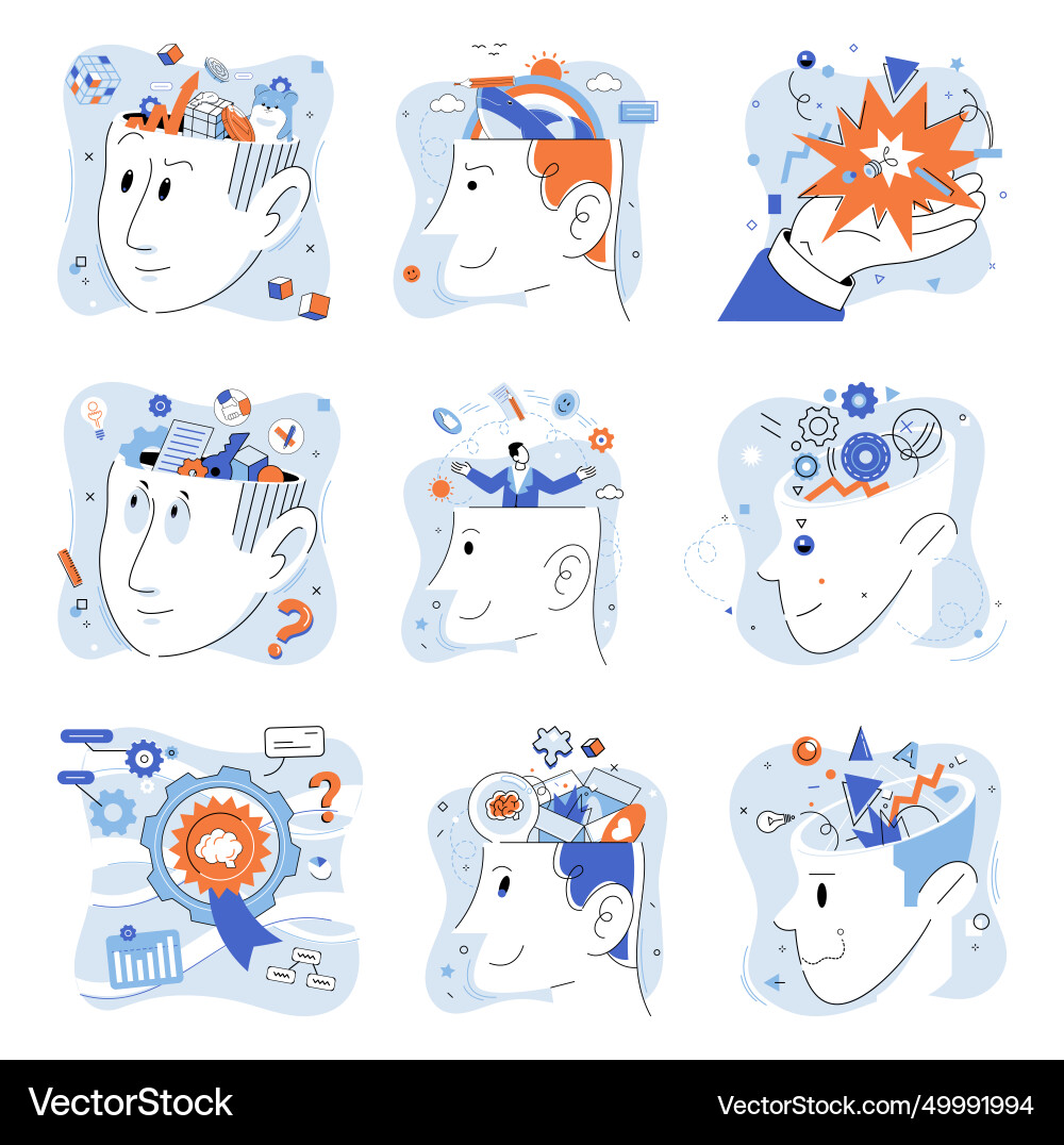 Abstract Thought & Reflection Royalty Free Vector Image