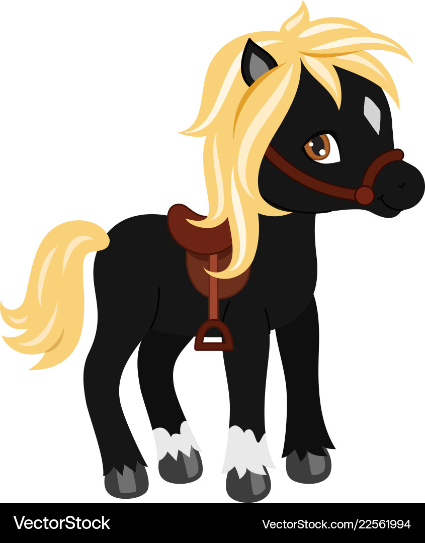 Adorable cartoon horse character Royalty Free Vector Image