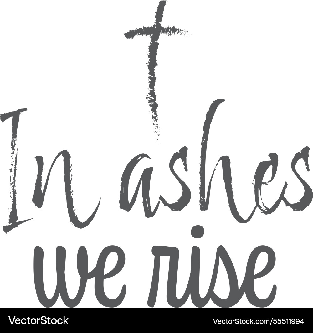 Ash wednesday typography design Royalty Free Vector Image