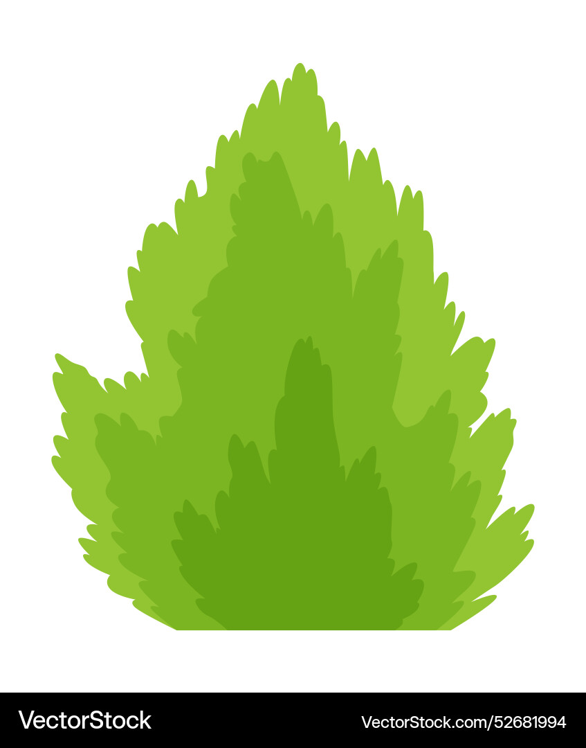 Bush icon cartoon forest or park shrubbery Vector Image