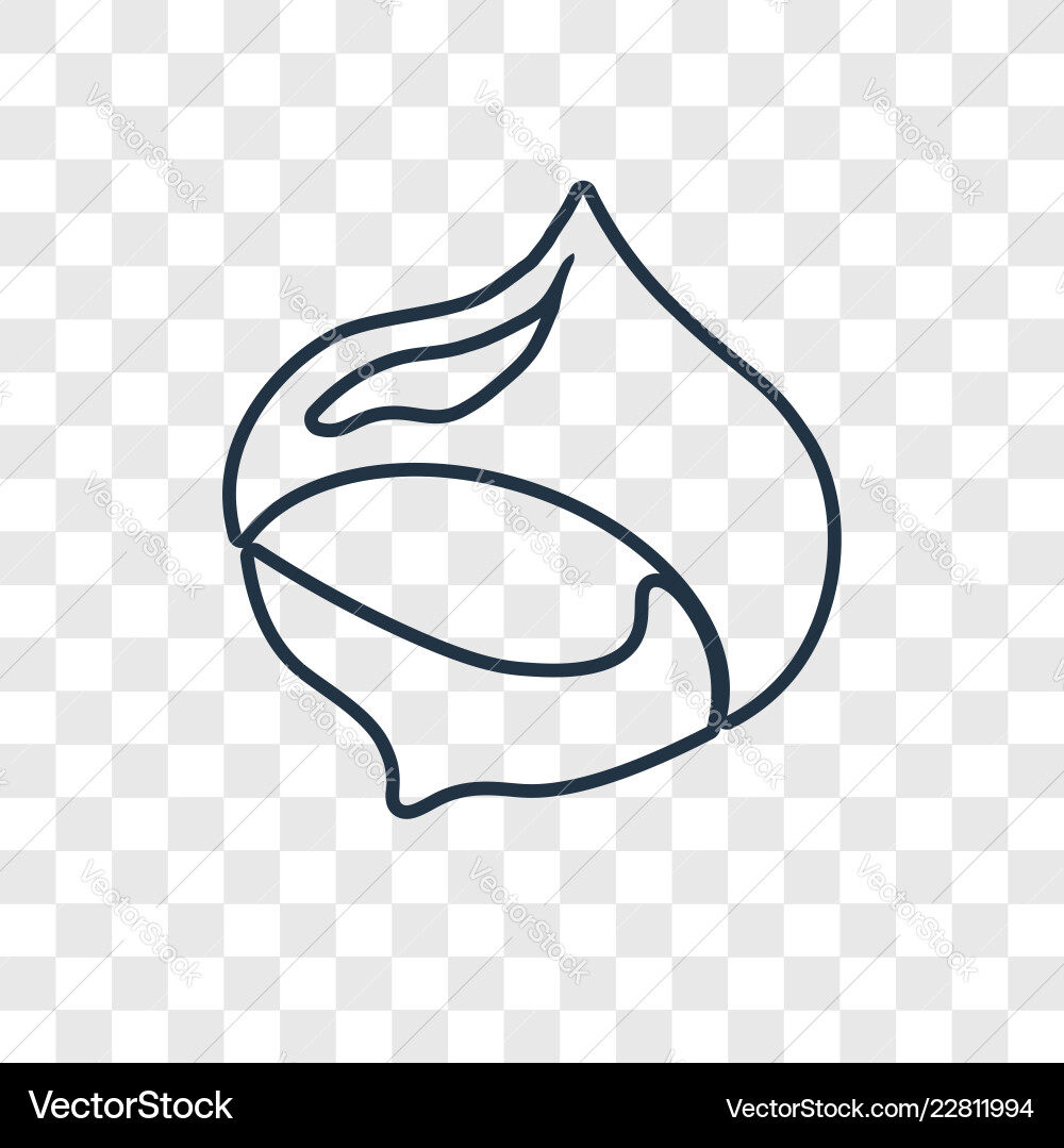 Chestnut concept linear icon isolated Royalty Free Vector