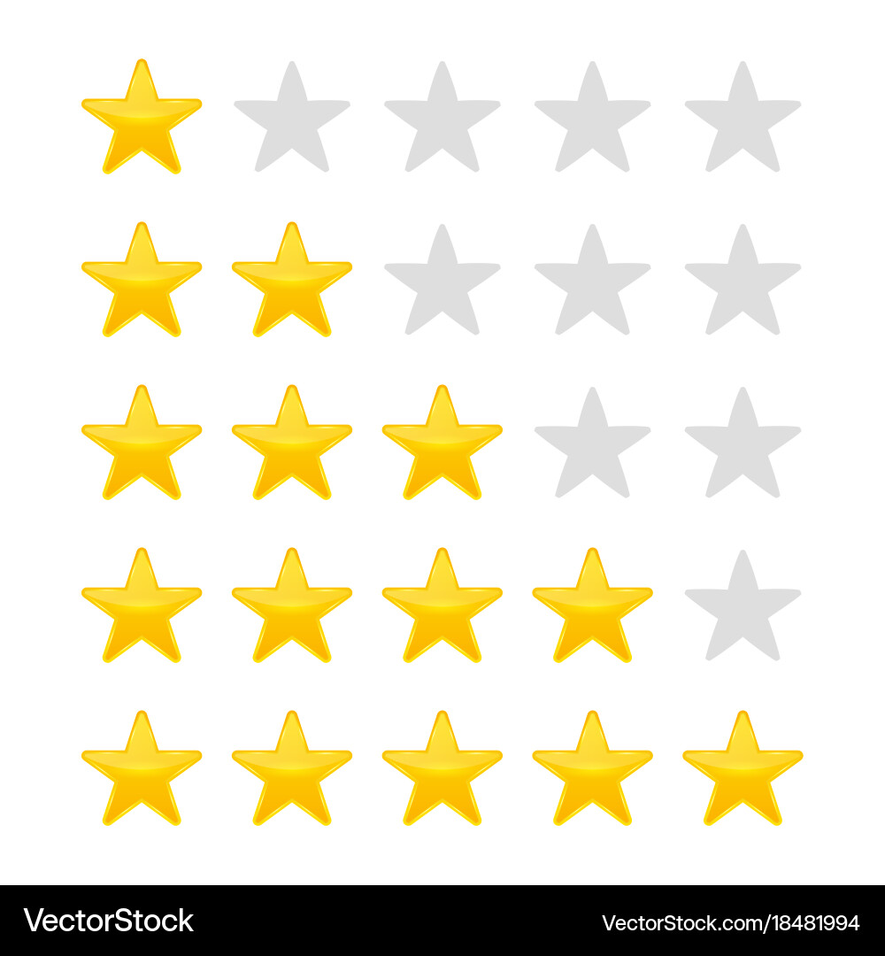 Creative of star rating vote Royalty Free Vector Image