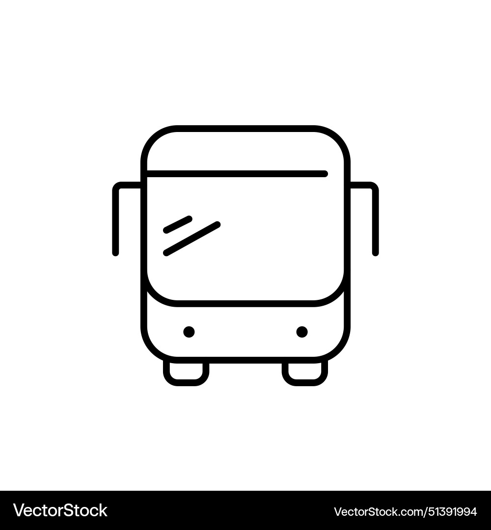 Cute bus front view city public transportation Vector Image