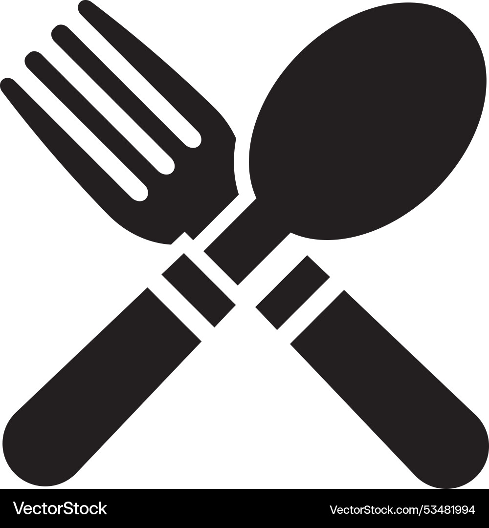 Cutlery icon logo design template isolated Vector Image