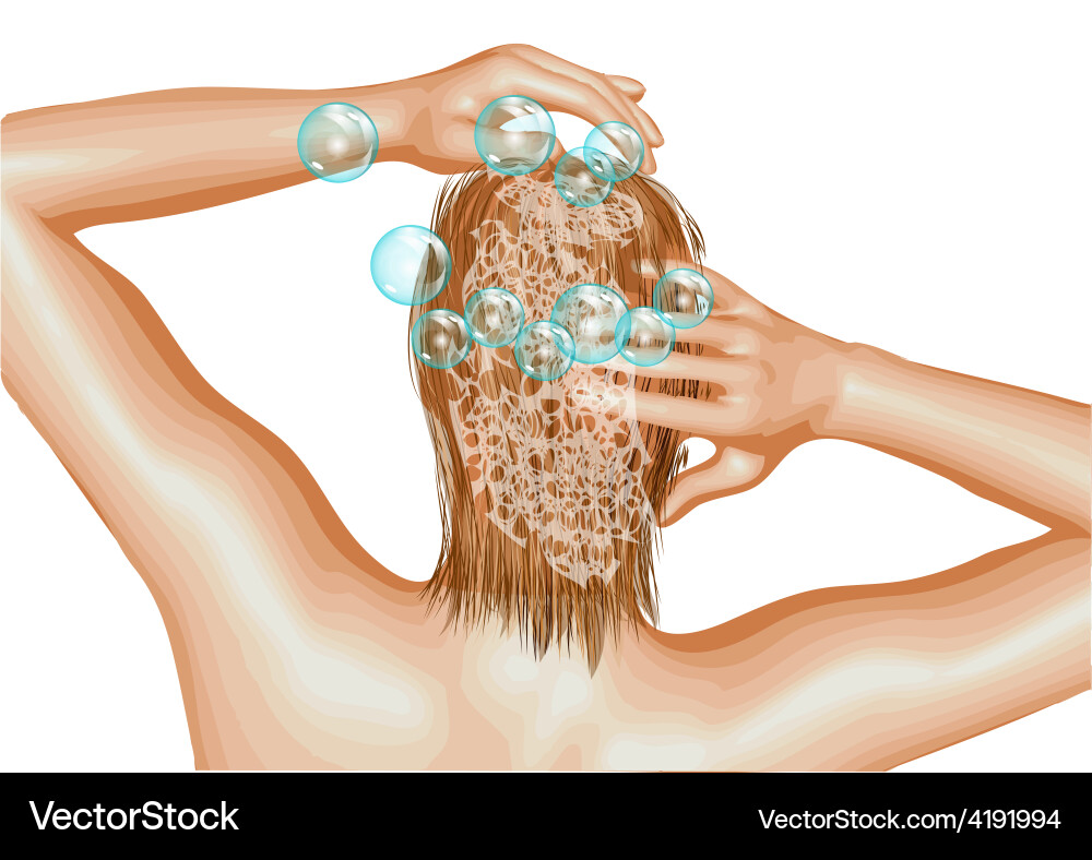 Hairstyle shampoo Royalty Free Vector Image - VectorStock