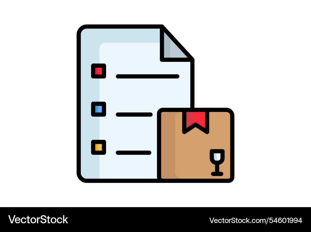Inventory icon colored outline style Royalty Free Vector