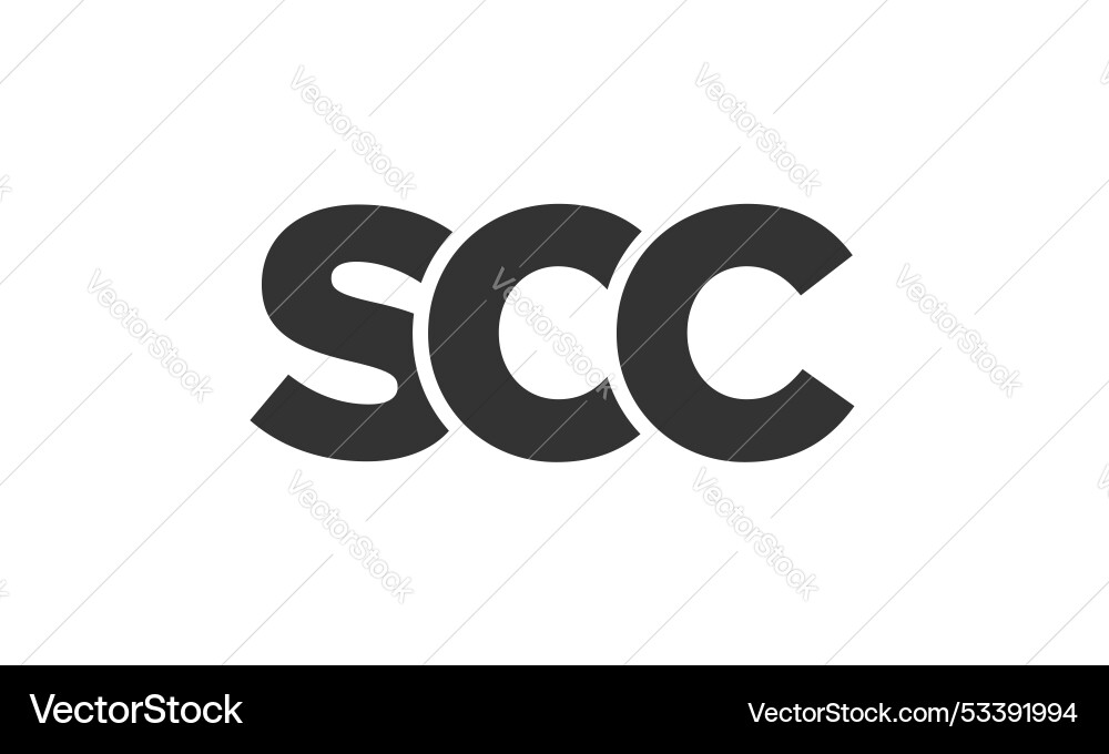 Scc logo design template with strong and modern Vector Image