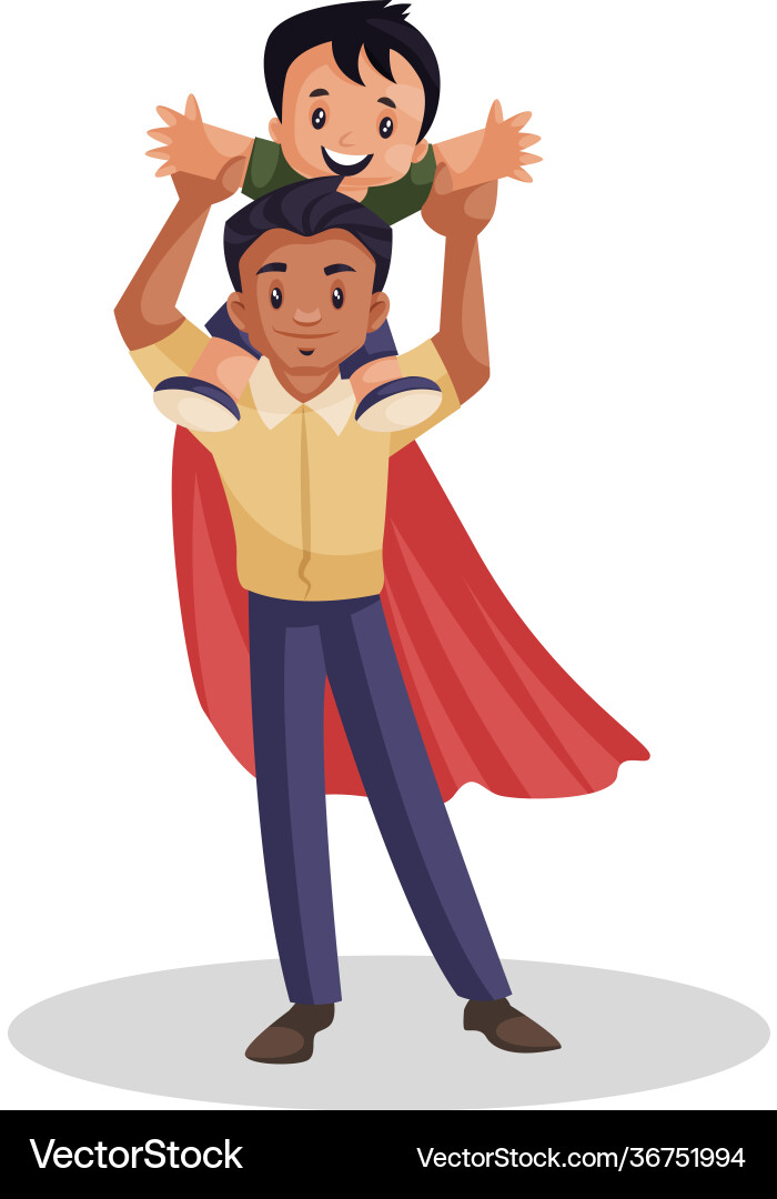 Super dad cartoon Royalty Free Vector Image - VectorStock