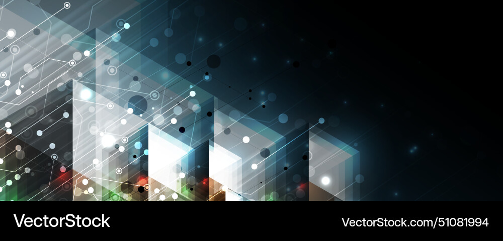 Technology innovation background idea of global Vector Image