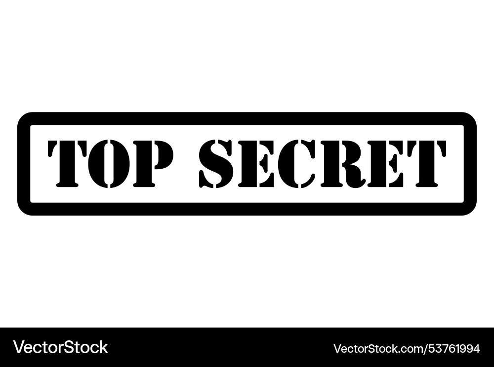 Top secret stamp symbol label sticker sign button Vector Image
