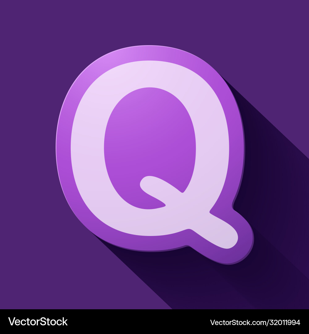 Volume icons alphabet q Royalty Free Vector Image