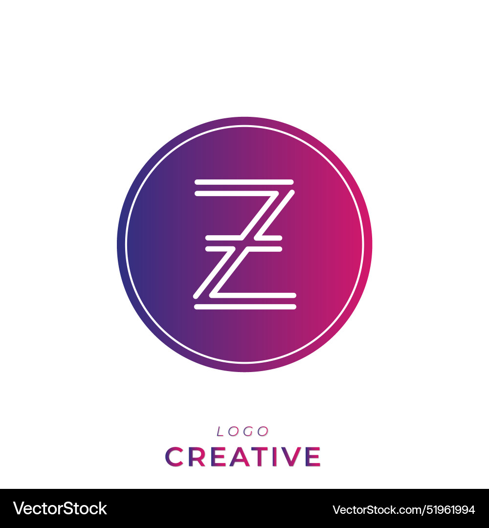Z creative latter logo design branding logo desig Vector Image